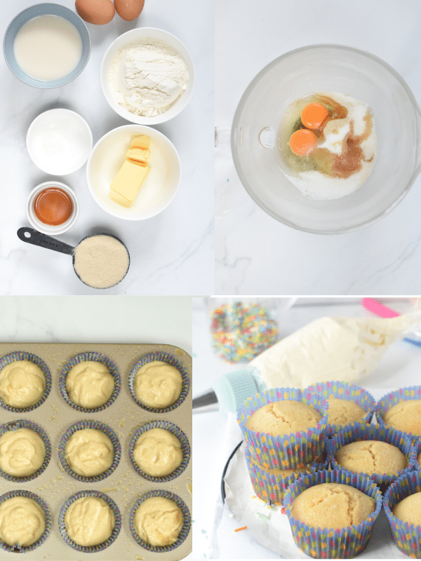 Healthy Vanilla Cupcakes (3x Less Sugar) - Busy Little Kiddies (BLK)