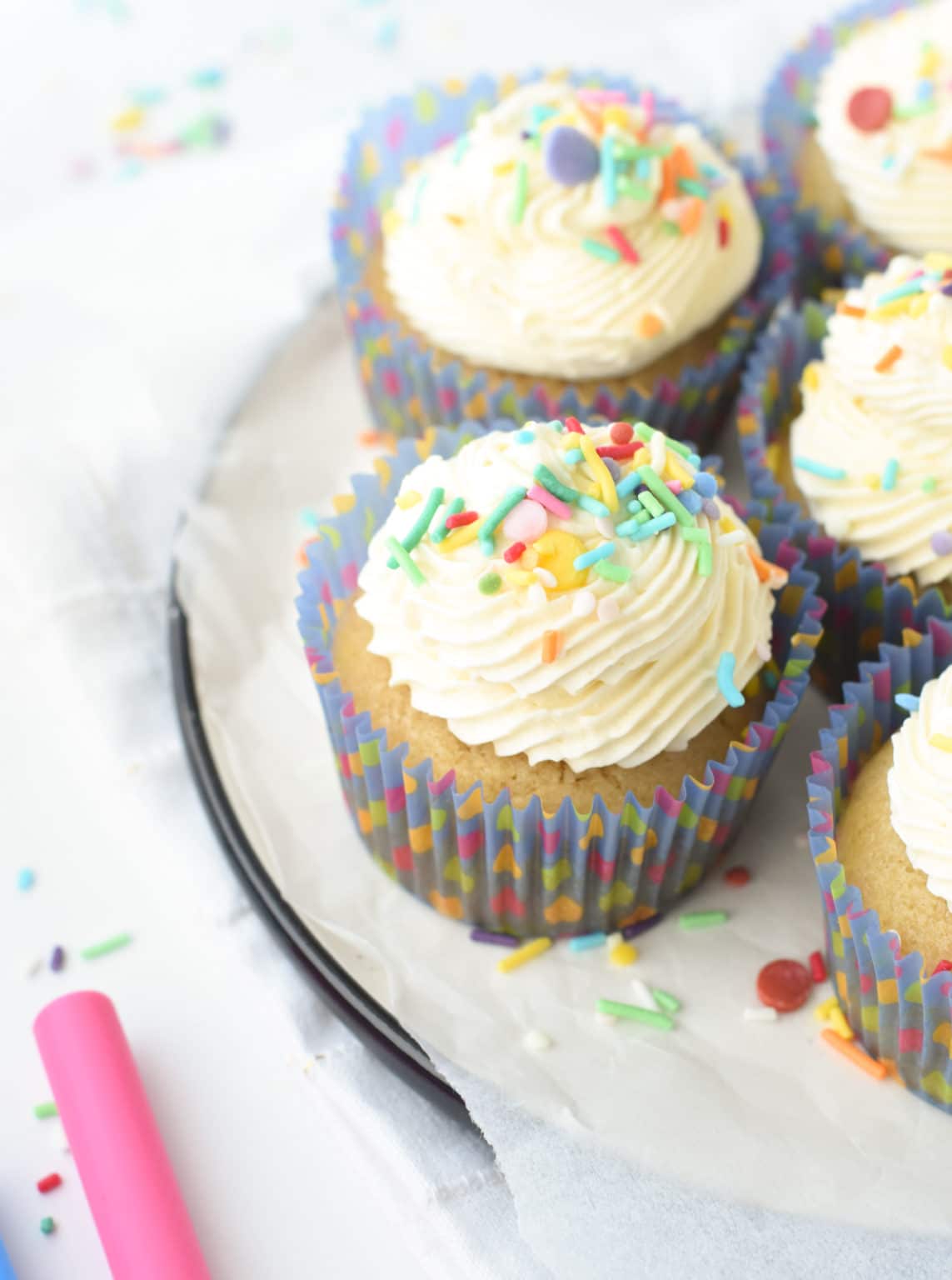 Healthy Vanilla Cupcakes (3x Less Sugar) - Busy Little Kiddies (BLK)
