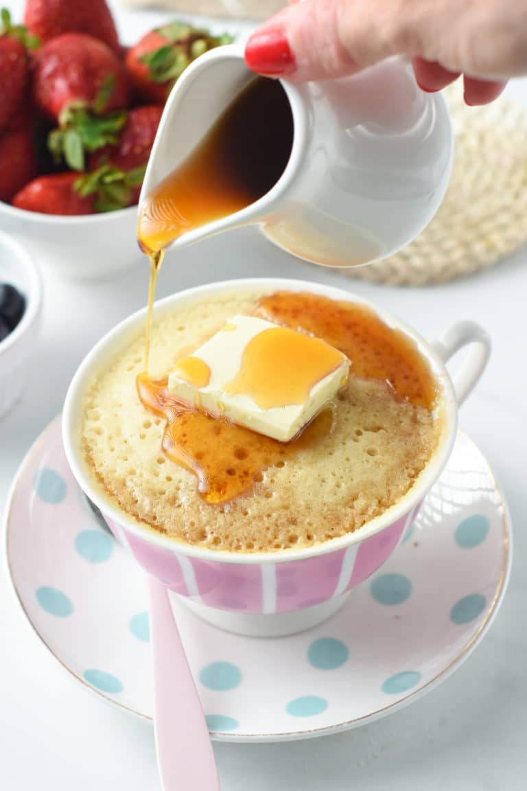 Pancake In A Mug (90-Second Microwave Recipe) - Busy Little Kiddies (BLK)