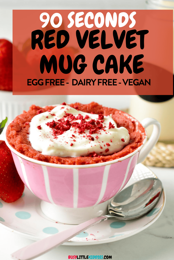 Red Velvet Mug Cake - Busy Little Kiddies